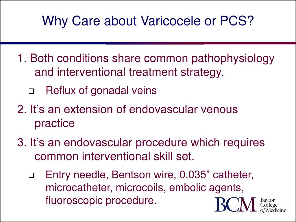 Ppt Endovascular Treatment Of Varicocele And Pelvic Congestion