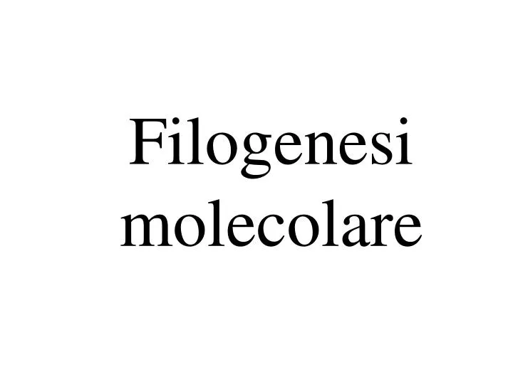 PPT - Filogenesi molecolare PowerPoint Presentation, free download - ID ...
