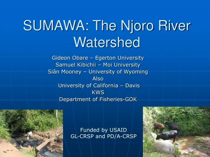 PPT - SUMAWA: The Njoro River Watershed PowerPoint Presentation, free ...