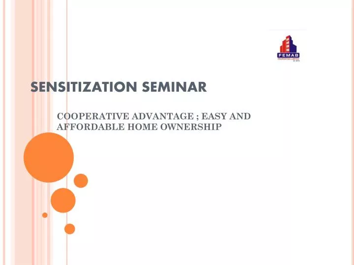 PPT - SENSITIZATION SEMINAR PowerPoint Presentation, free download - ID ...