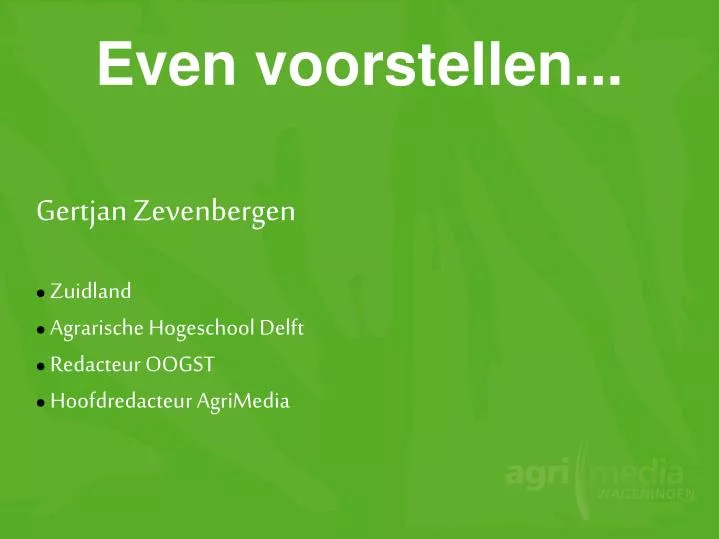 PPT - Even voorstellen... PowerPoint Presentation, free download - ID ...
