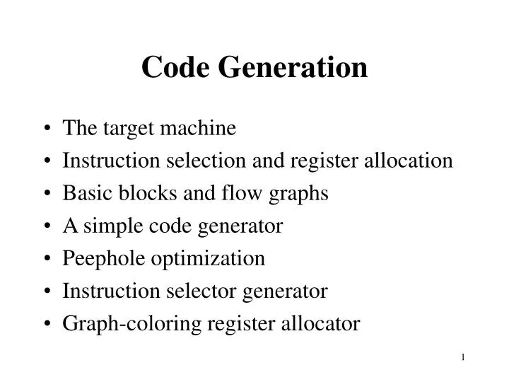 PPT - Code Generation PowerPoint Presentation, free download - ID:4983249
