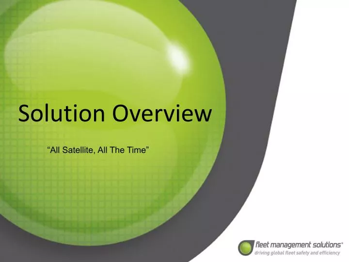 PPT - Solution Overview PowerPoint Presentation, free download - ID:4983651