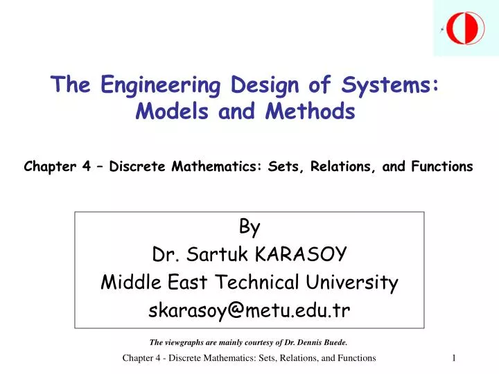 PPT - The Engineering Design of Systems: Models and Methods PowerPoint ...