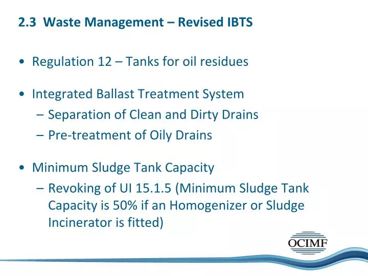 PPT - 2.3 Waste Management – Revised IBTS PowerPoint Presentation, free ...
