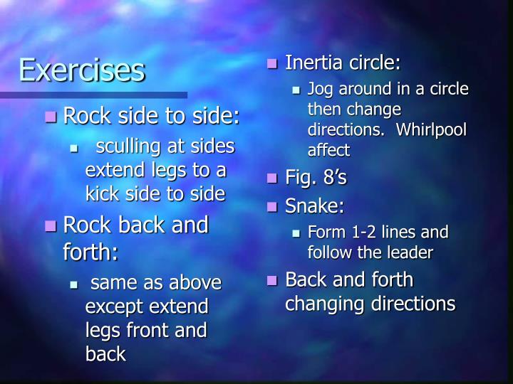 PPT - Aquatic exercises PowerPoint Presentation - ID:4984442