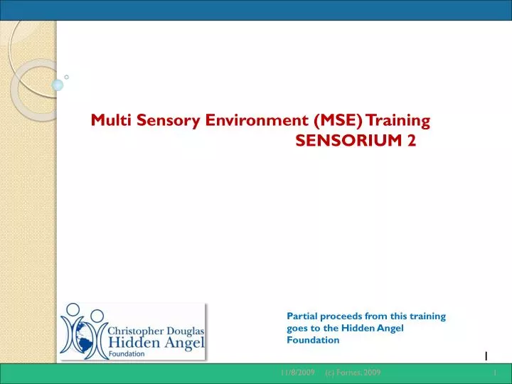 PPT - Multi Sensory Environment (MSE ) Training SENSORIUM 2 PowerPoint ...