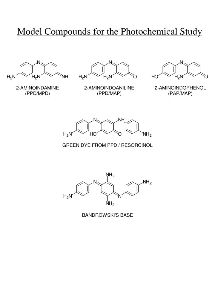PPT - Model Compounds for the Photochemical Study PowerPoint ...