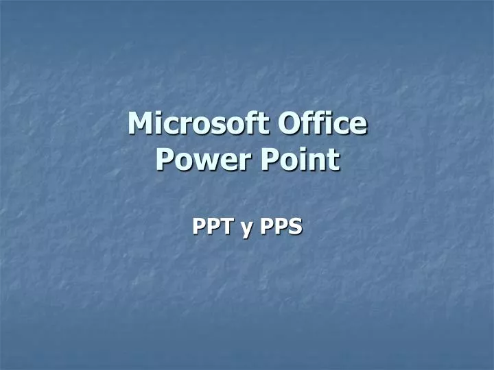 PPT - Microsoft Office Power Point PowerPoint Presentation, free ...