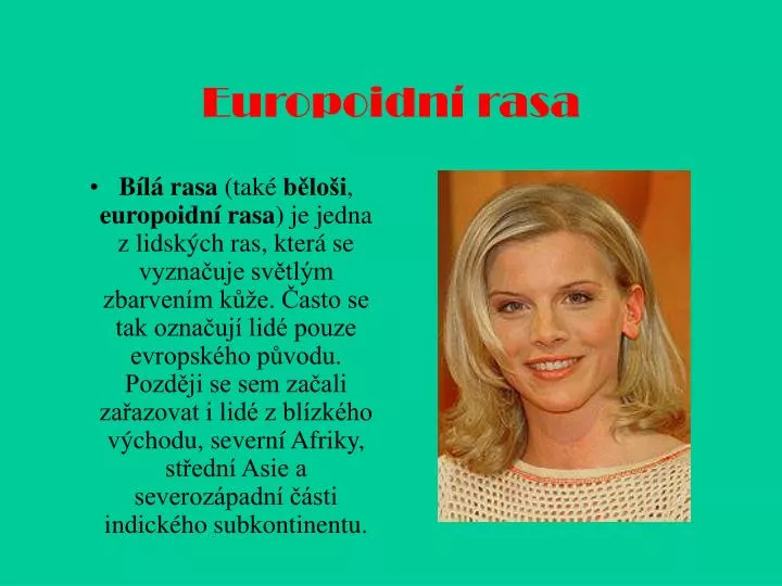 PPT - Europoidní rasa PowerPoint Presentation, free download - ID:4985378