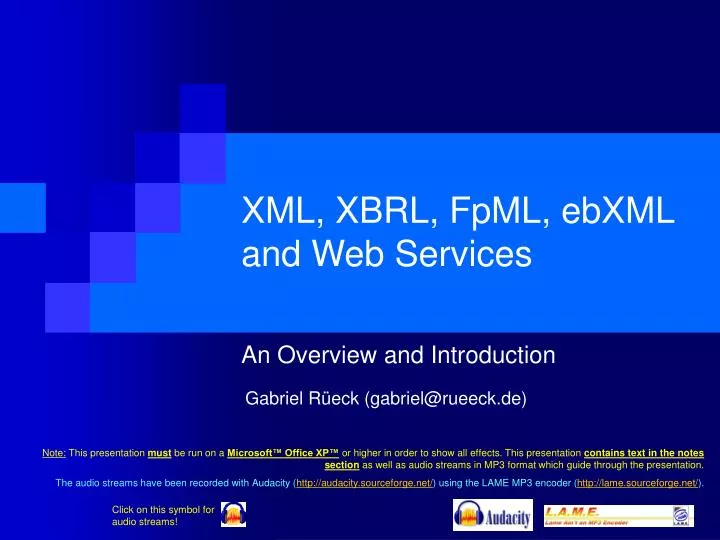 Ppt Xml Xbrl Fpml Ebxml And Web Services Powerpoint Presentation Free Download Id4985903 