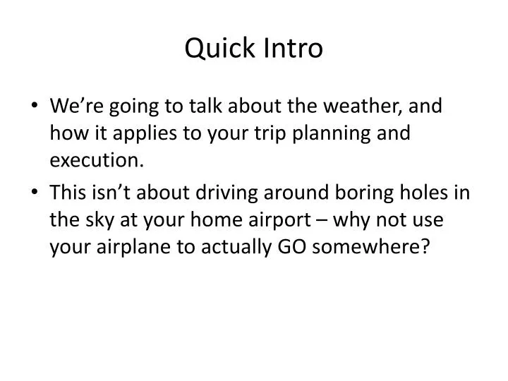 PPT - Quick Intro PowerPoint Presentation, free download - ID:4988349