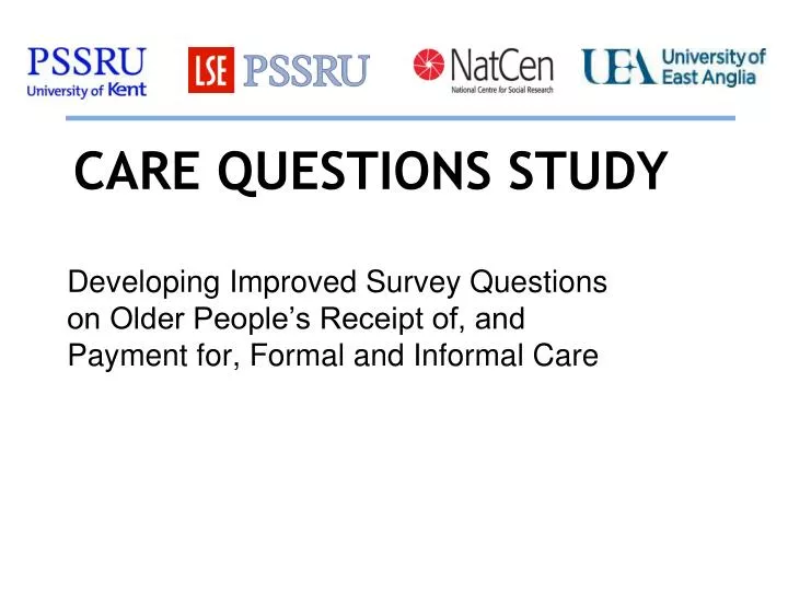 PPT - CARE QUESTIONS STUDY PowerPoint Presentation, free download - ID ...