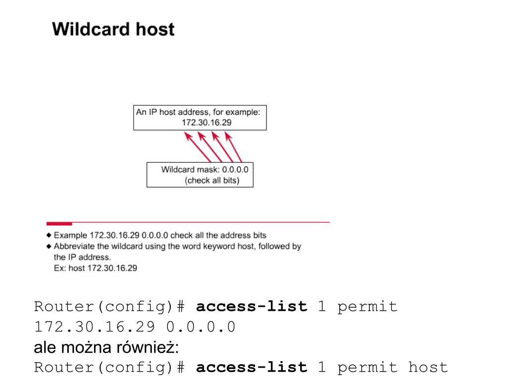 PPT - Router(config)# access-list 1 permit 0.0.0.0 255.255.255.255 ale ...