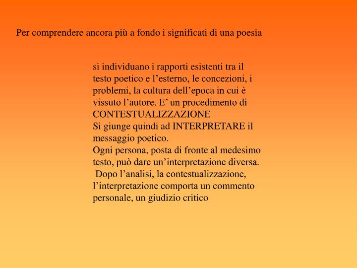 PPT - IL TESTO POETICO Cos’è un testo poetico? Quali sono le ...
