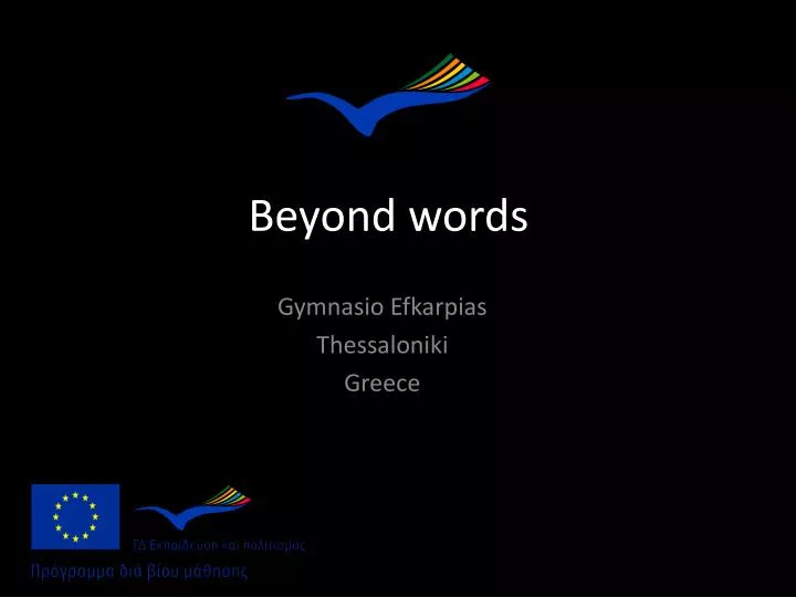 PPT - Beyond words PowerPoint Presentation, free download - ID:4990563