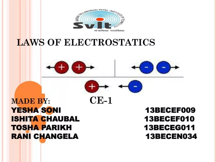 PPT - LAWS OF ELECTROSTATICS PowerPoint Presentation, free download ...