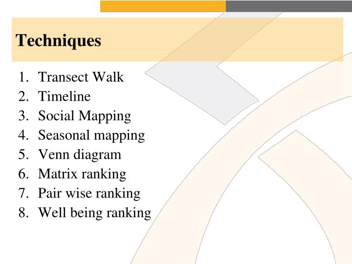 PPT - PRA Techniques PowerPoint Presentation - ID:4992076