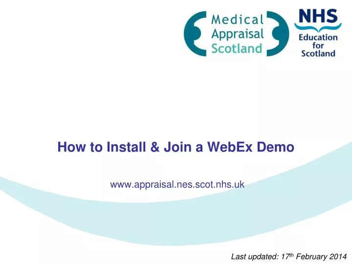 PPT - How to Install & Join a WebEx Demo PowerPoint Presentation, free ...