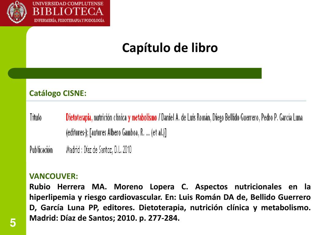 PPT - Cómo citar según las Normas de Vancouver (Ejemplos comunes de ...