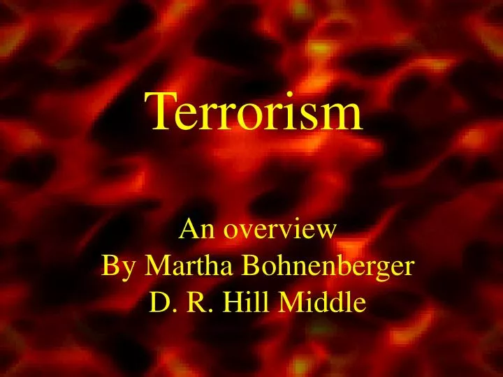 PPT - Terrorism PowerPoint Presentation, free download - ID:4994667