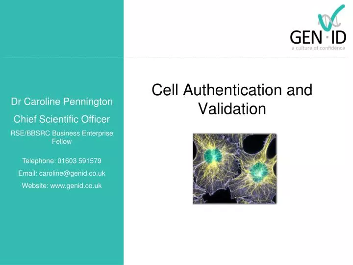 PPT - Cell Authentication and Validation PowerPoint Presentation, free ...
