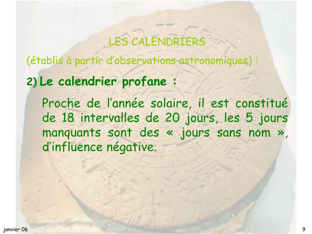 PPT - L’ASTRONOMIE, les MATHEMATIQUES et les CALENDRIERS chez les ...