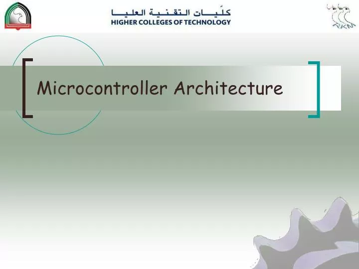 PPT - Microcontroller Architecture PowerPoint Presentation, free ...