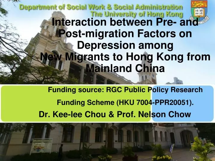 PPT - Dr. Kee-lee Chou & Prof. Nelson Chow PowerPoint Presentation - ID ...