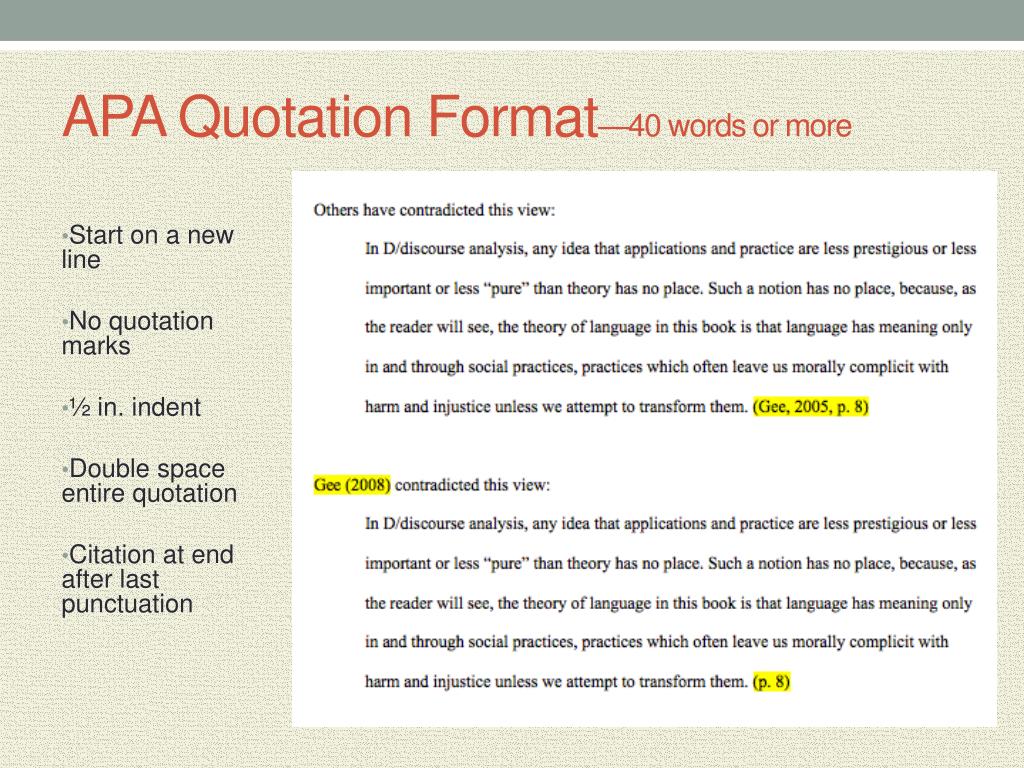 Apa Style Exact Quotes Apa Style Exact Quotes