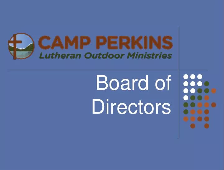 Board Of Directors Presentation Template