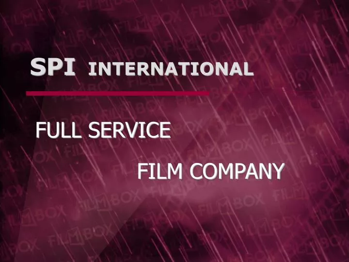 PPT - SPI INTERNATIONAL PowerPoint Presentation, free download - ID:4997100