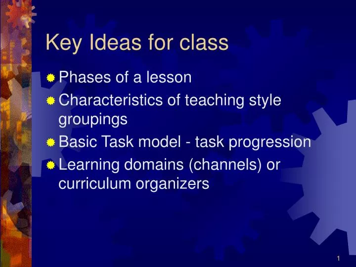 PPT - Key Ideas for class PowerPoint Presentation, free download - ID ...