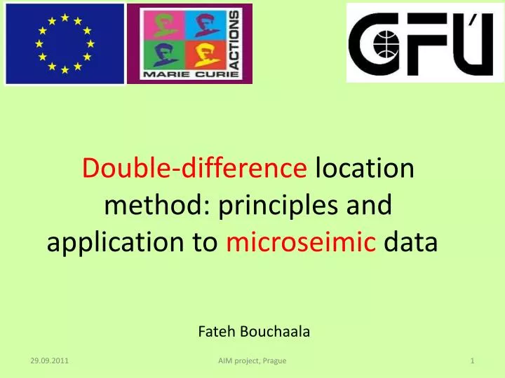 PPT - Double-difference location method: principles and application to ...