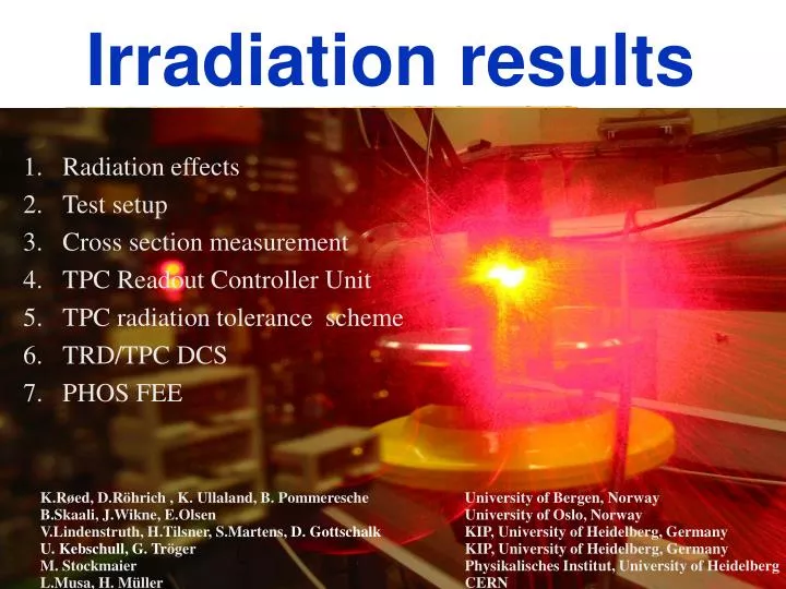 PPT - Irradiation results PowerPoint Presentation, free download - ID ...
