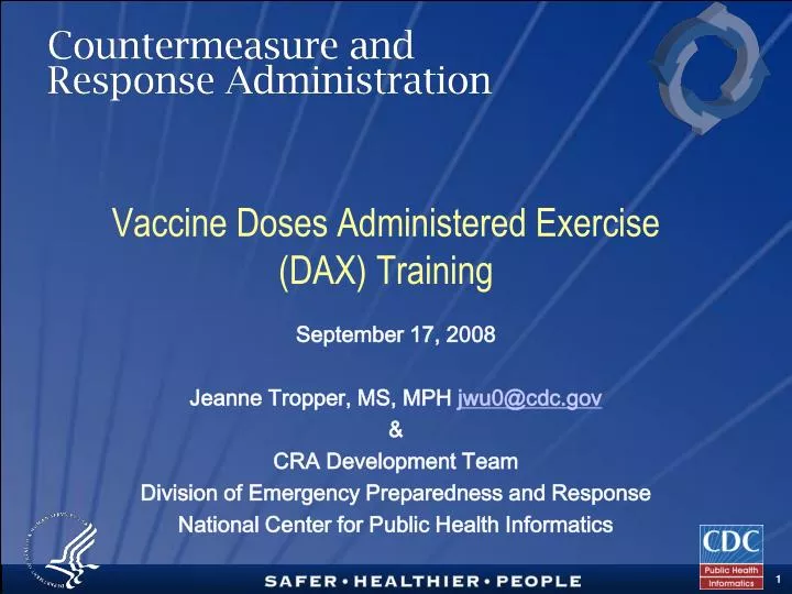 PPT - Vaccine Doses Administered Exercise (DAX) Training PowerPoint ...