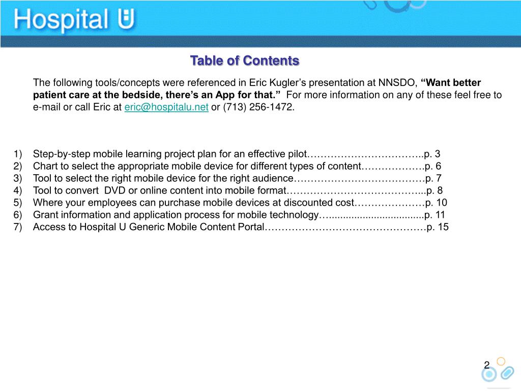 PPT - Mobile Learning Toolkit For NNSDO Participants 2010 From Hospital ...