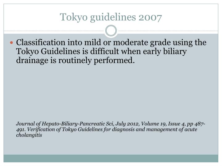 PPT - The Tokyo Guidelines for Cholangitis PowerPoint Presentation - ID ...