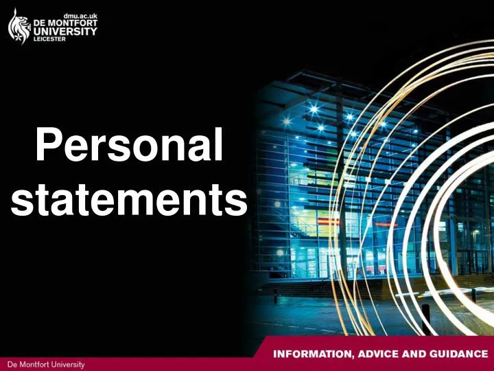 PPT - Personal statements PowerPoint Presentation, free download - ID ...