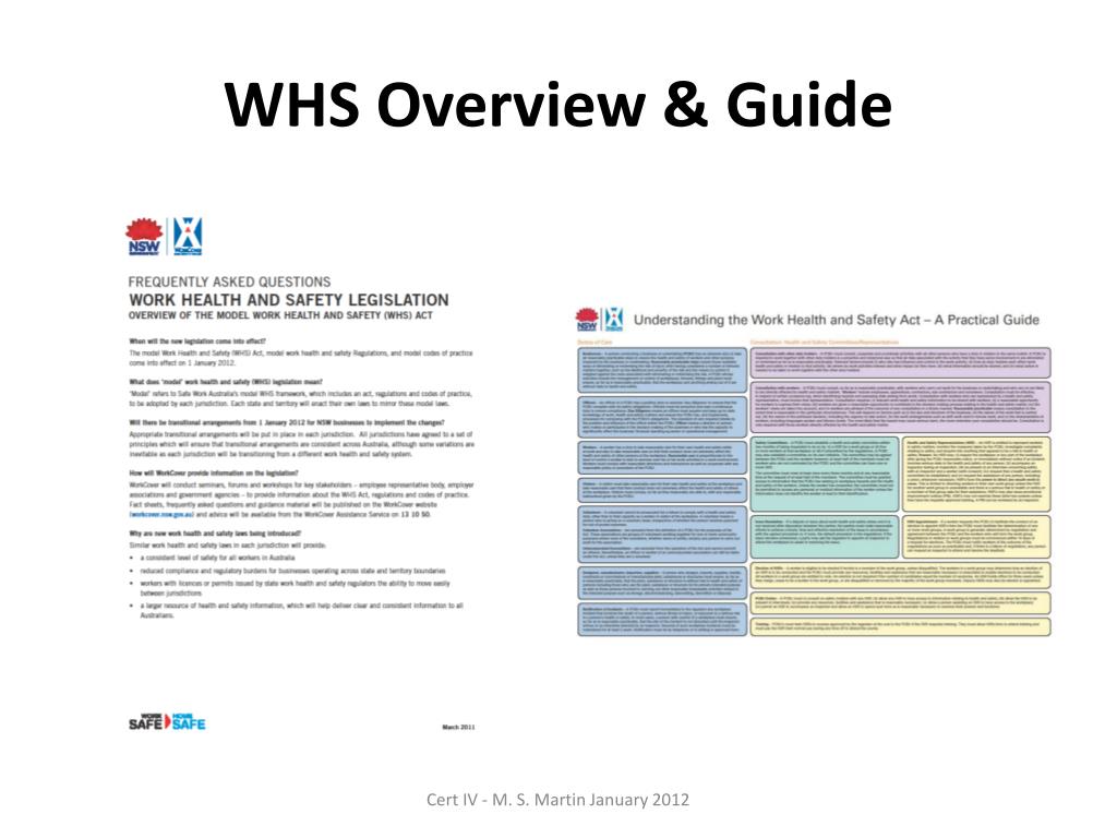 PPT - Complying with WHS Law: Legal Requirements & Finance Management ...