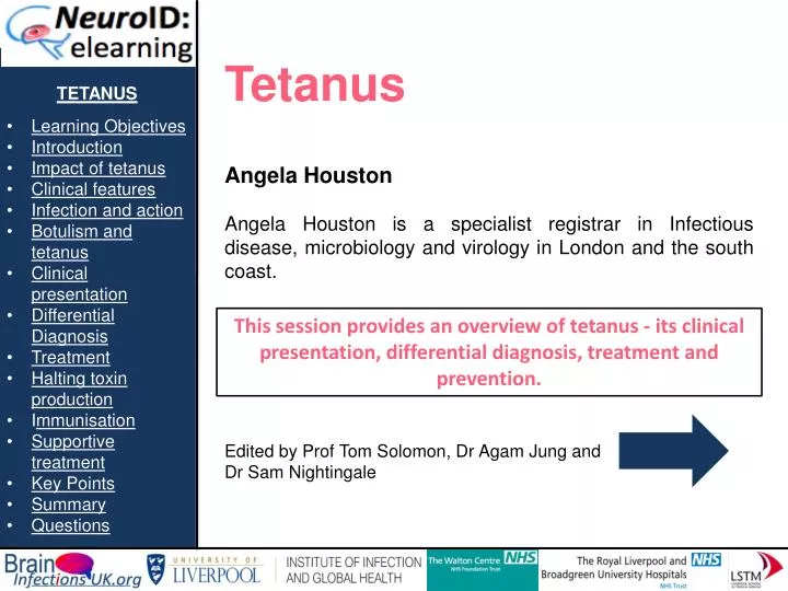 PPT - tetanus Learning Objectives Introduction Impact of tetanus ...