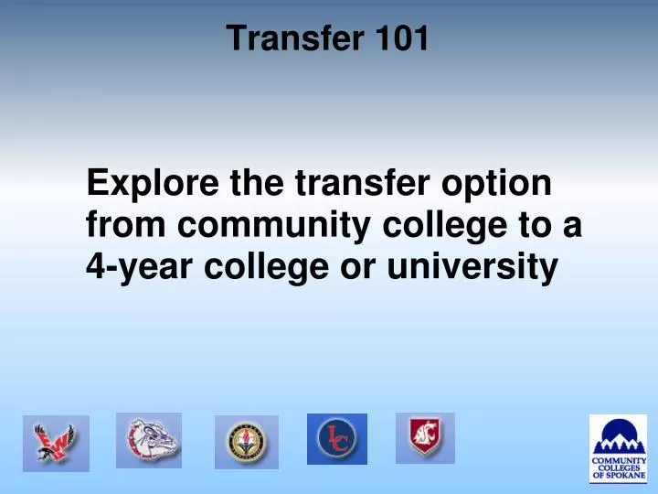 PPT - Transfer 101 PowerPoint Presentation, free download - ID:5008644