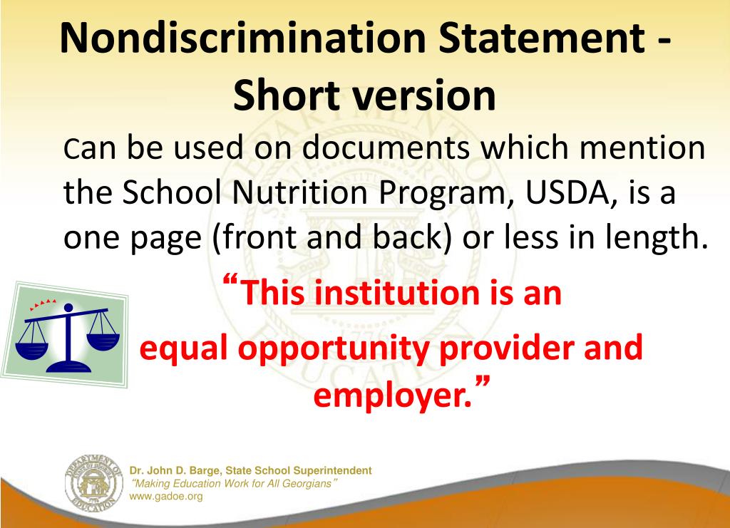 PPT - USDA Civil Rights and School Nutrition Programs PowerPoint ...