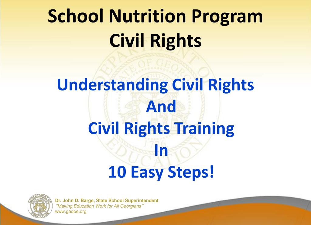 PPT - USDA Civil Rights and School Nutrition Programs PowerPoint ...