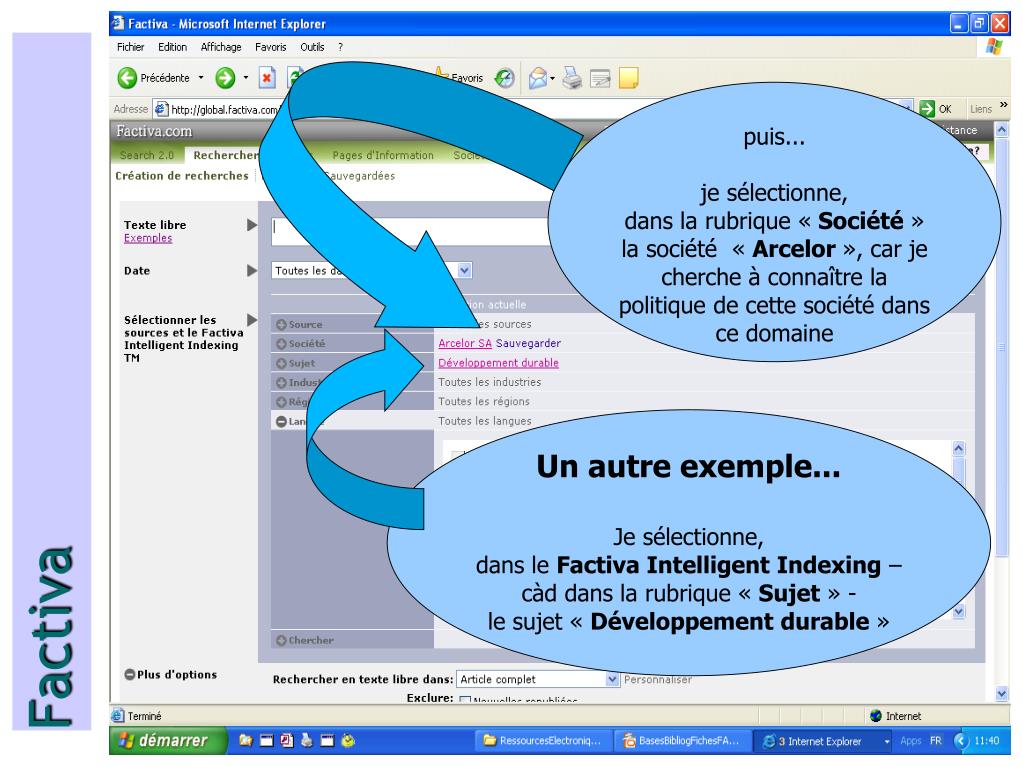PPT - FACTIVA - UN OUTIL POUR FAIRE UNE REVUE DE PRESSE - (ressource d ...