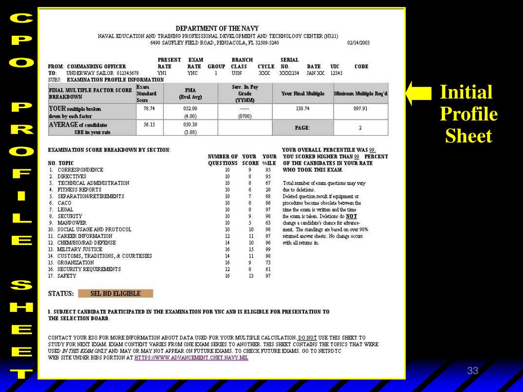 Profile Sheet Navy Advancement Bruin Blog