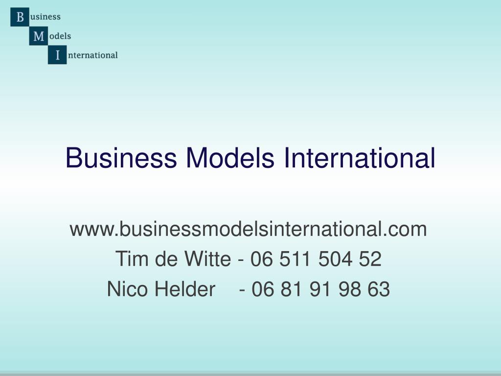 PPT - Risicomanagement met de internet-werkomgeving van Business Models ...
