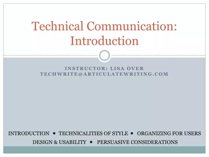 PPT - Technical Communication: Introduction PowerPoint Presentation ...