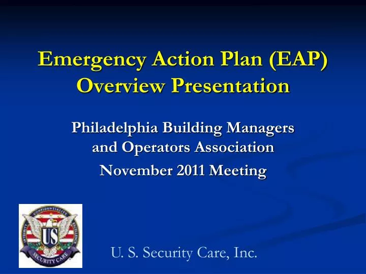 PPT - Emergency Action Plan (EAP) Overview Presentation PowerPoint ...