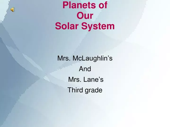 PPT - Planets of Our Solar System PowerPoint Presentation, free ...
